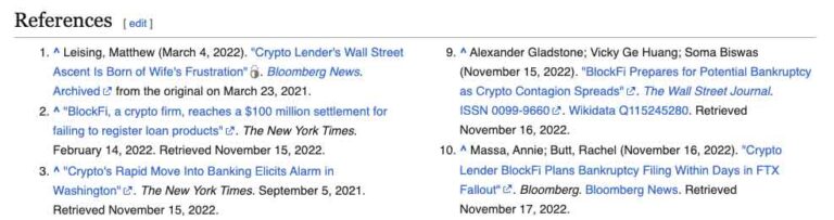 Finding Quality Wikipedia References